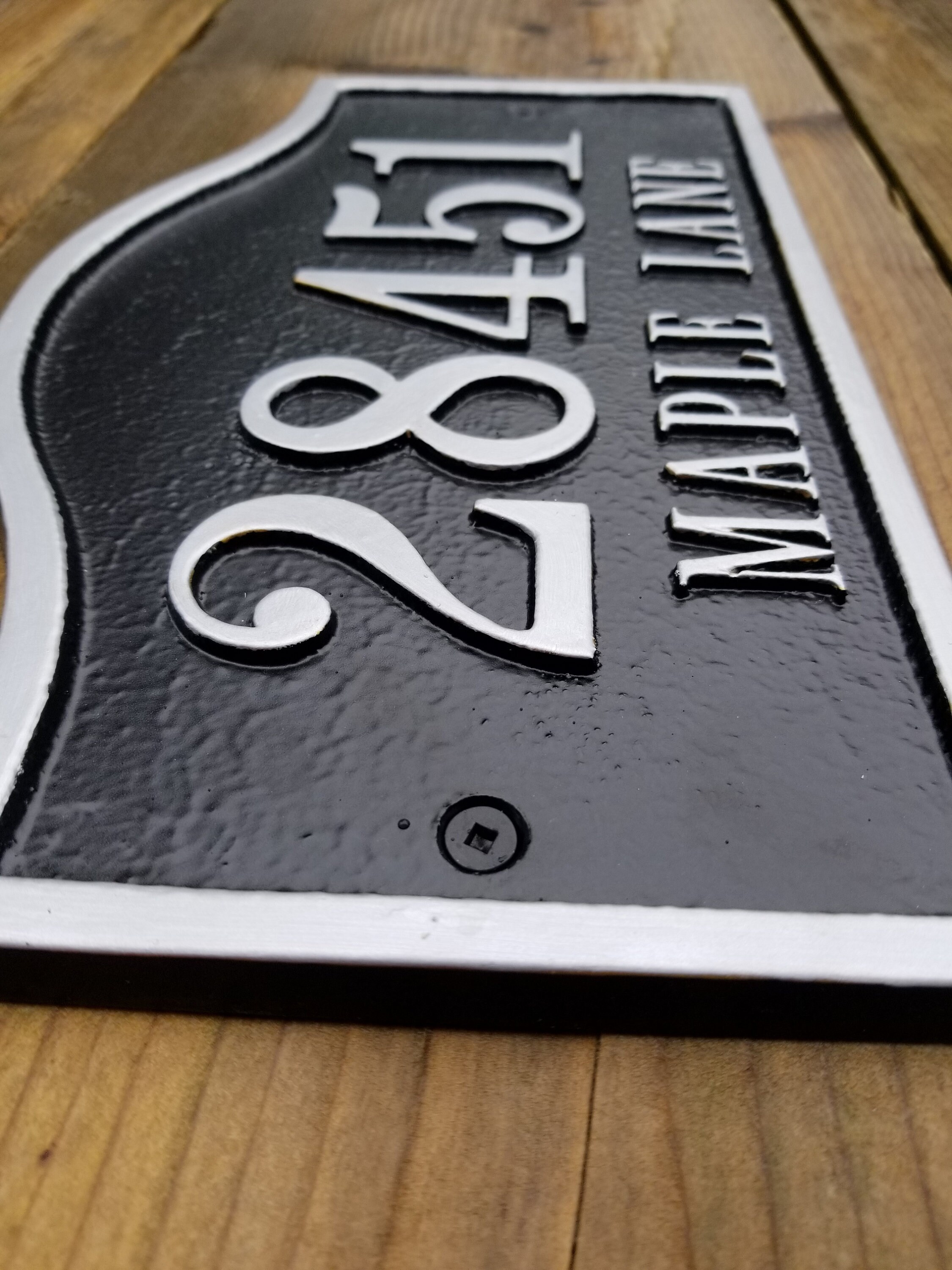 Address Plaque Cast Metal Address Sign House Sign Door | Etsy Canada