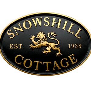 Cottage Sign Address Plaque Cast Metal Address Sign House - Etsy