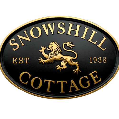 Cottage Sign Address Plaque Cast Metal Address Sign House | Etsy