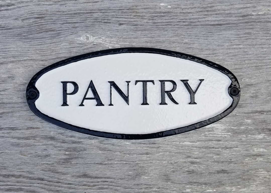 Cast Metal Pantry Sign Cast Aluminum Pantry Plaque Door - Etsy