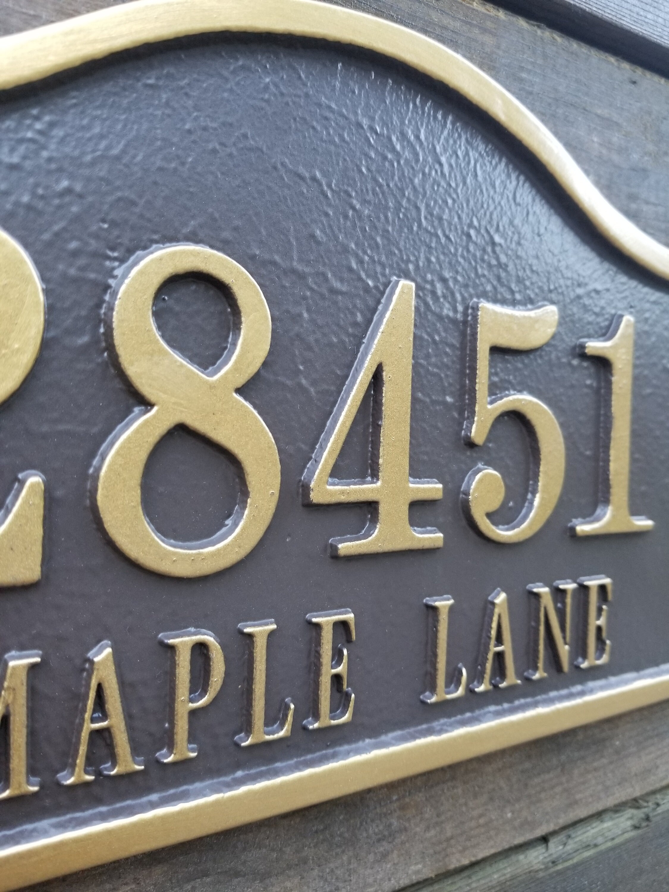 Cast Metal Address Plaque: Personalized House Number Sign - Etsy Canada
