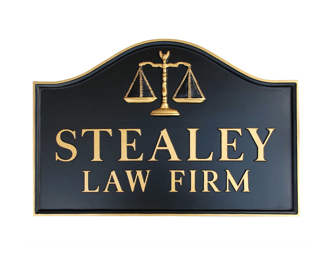 Law Office Sign, Metal Law Firm Sign, Lawyer Sign, Metal Plaque, Scales ...