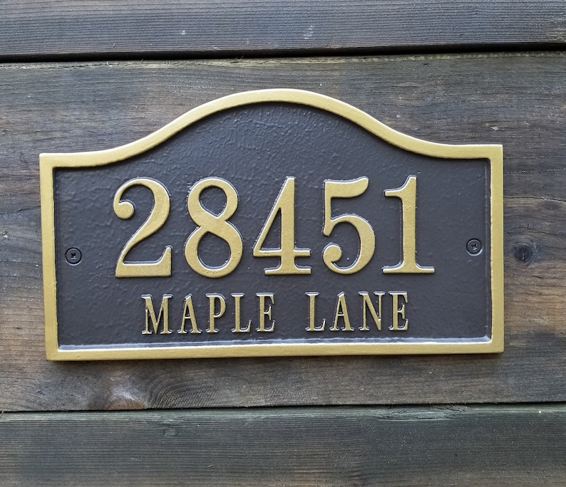 Address Plaque Cast Metal Address Sign House Sign Door | Etsy Canada