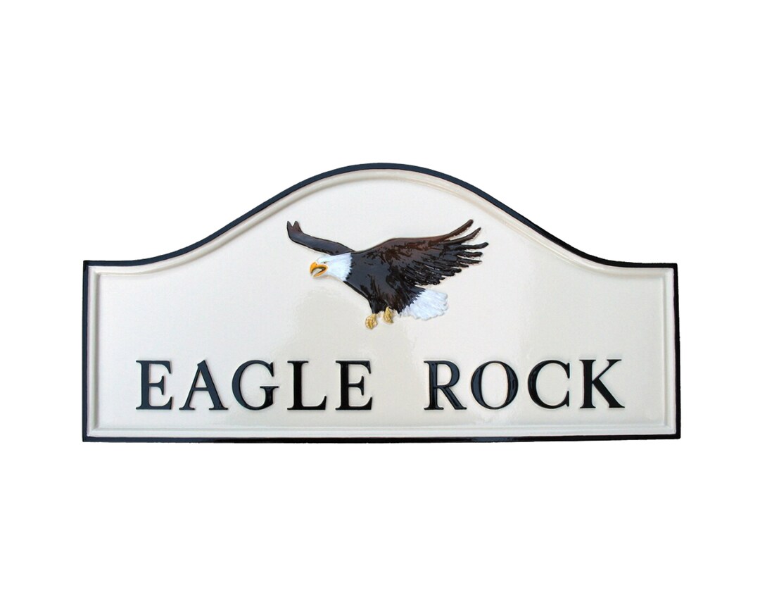 Personalized Eagle Sign, Custom Sign, Cottage Sign, Cast Metal Sign ...