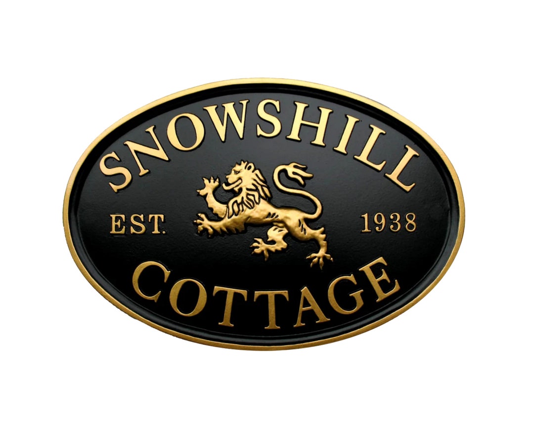 Cottage Sign, Address Plaque, Cast Metal Address Sign, House Sign, Door ...