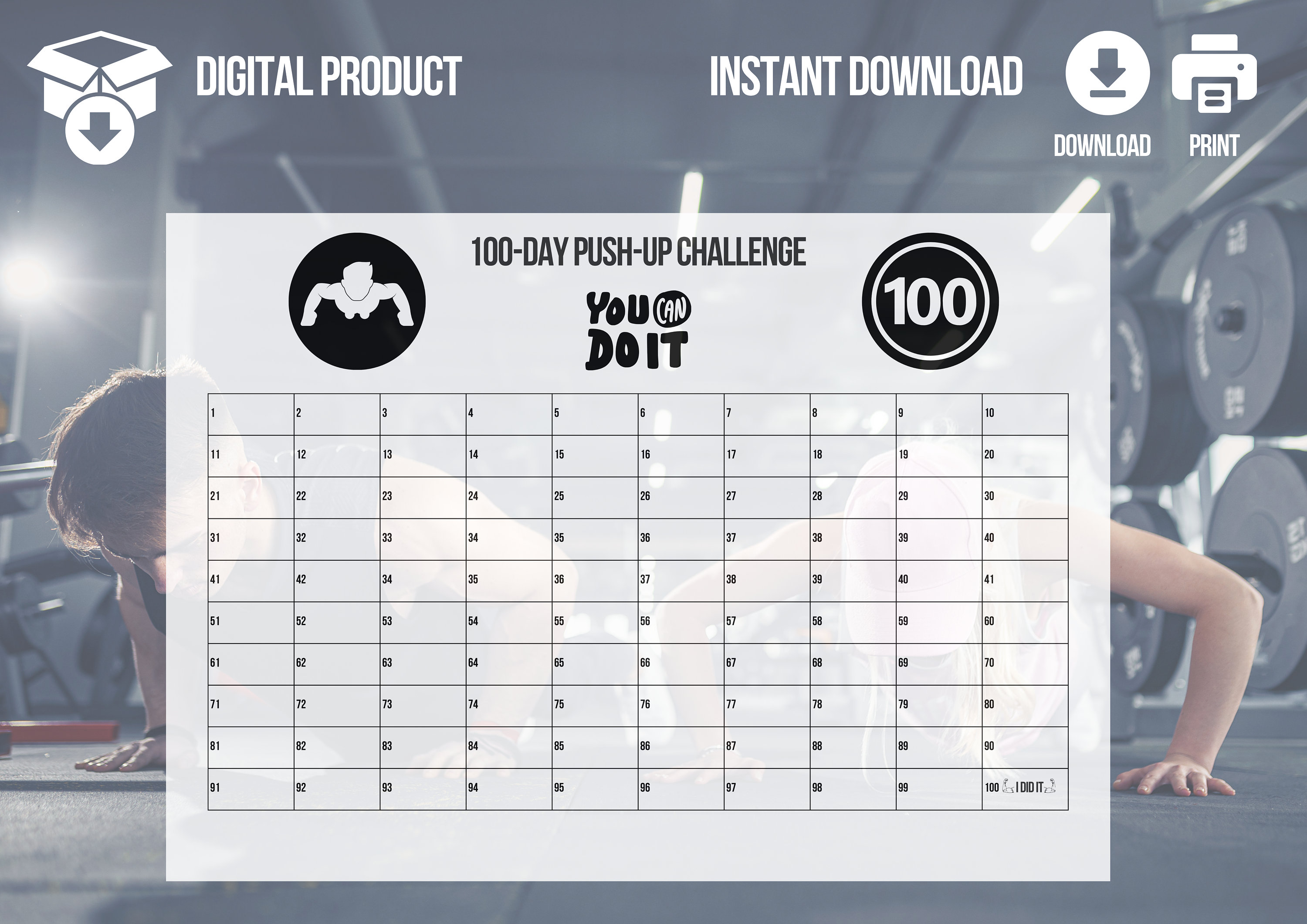 Road to 100 pushups store