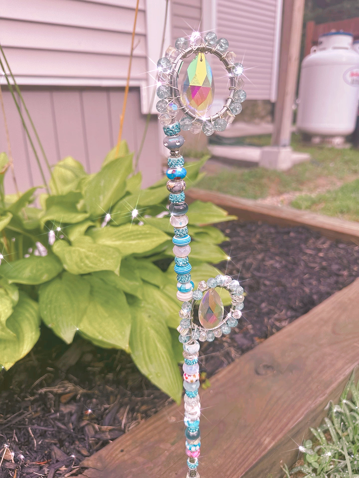 Unique Garden Fairy Wand 27 Tall Beaded Crystals . - Etsy