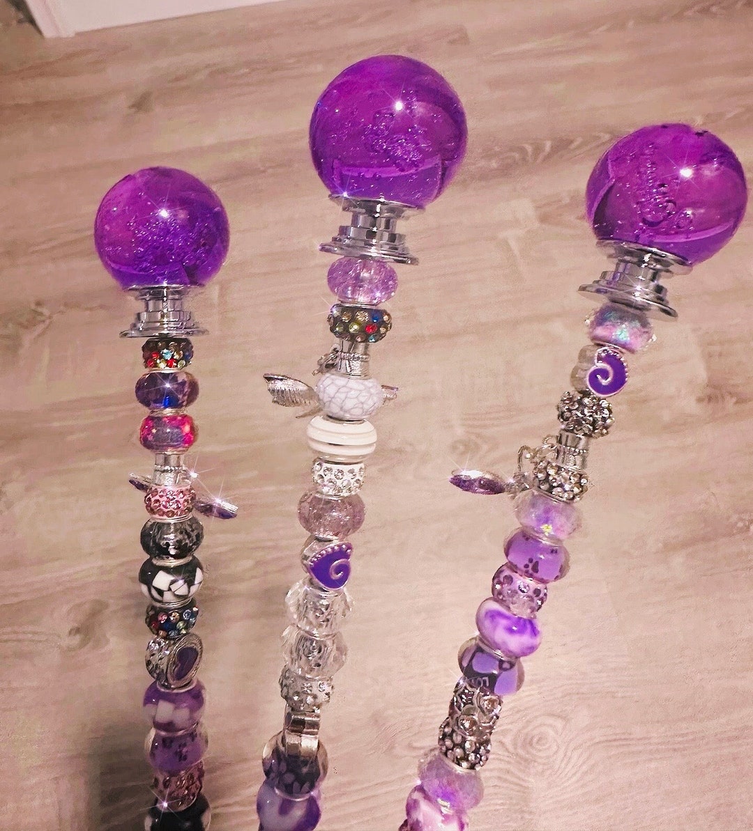 Garden Fairy Wands Purple With Purple Dragon Fly, Pland Wand, Plant ...