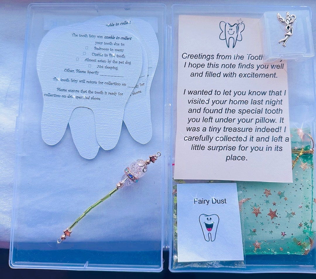 Tooth Fairy Set Tooth Fairy Kit , Fairy Wand , Tooth Box, Fairy Dust ...