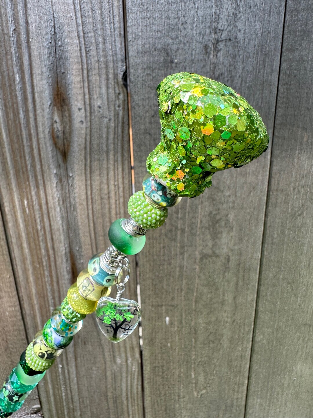 14 large Garden Fairy Wand Ceramic Glitter , House Plant Decoration ...