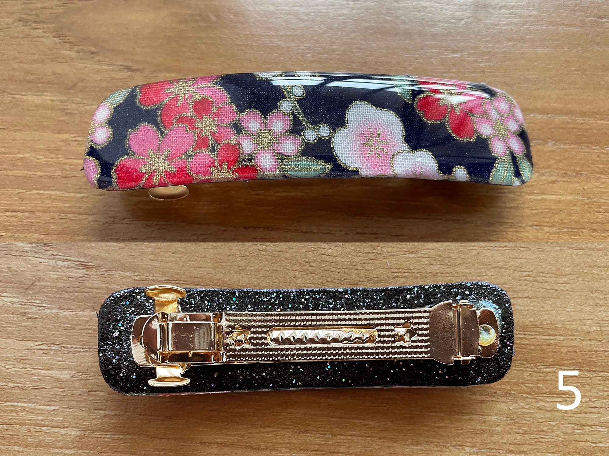 Handcrafted High-quality Resin and Fabric French Barrettes - Etsy