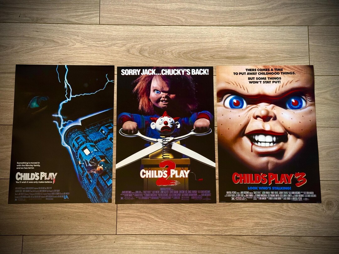 Childs Play Posters. A3 Size. Set of 3 Chucky Posters Brad Dourif - Etsy