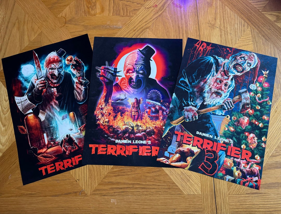 Terrifier Posters . Set of 3 A3 Size. Art the Clown - Etsy