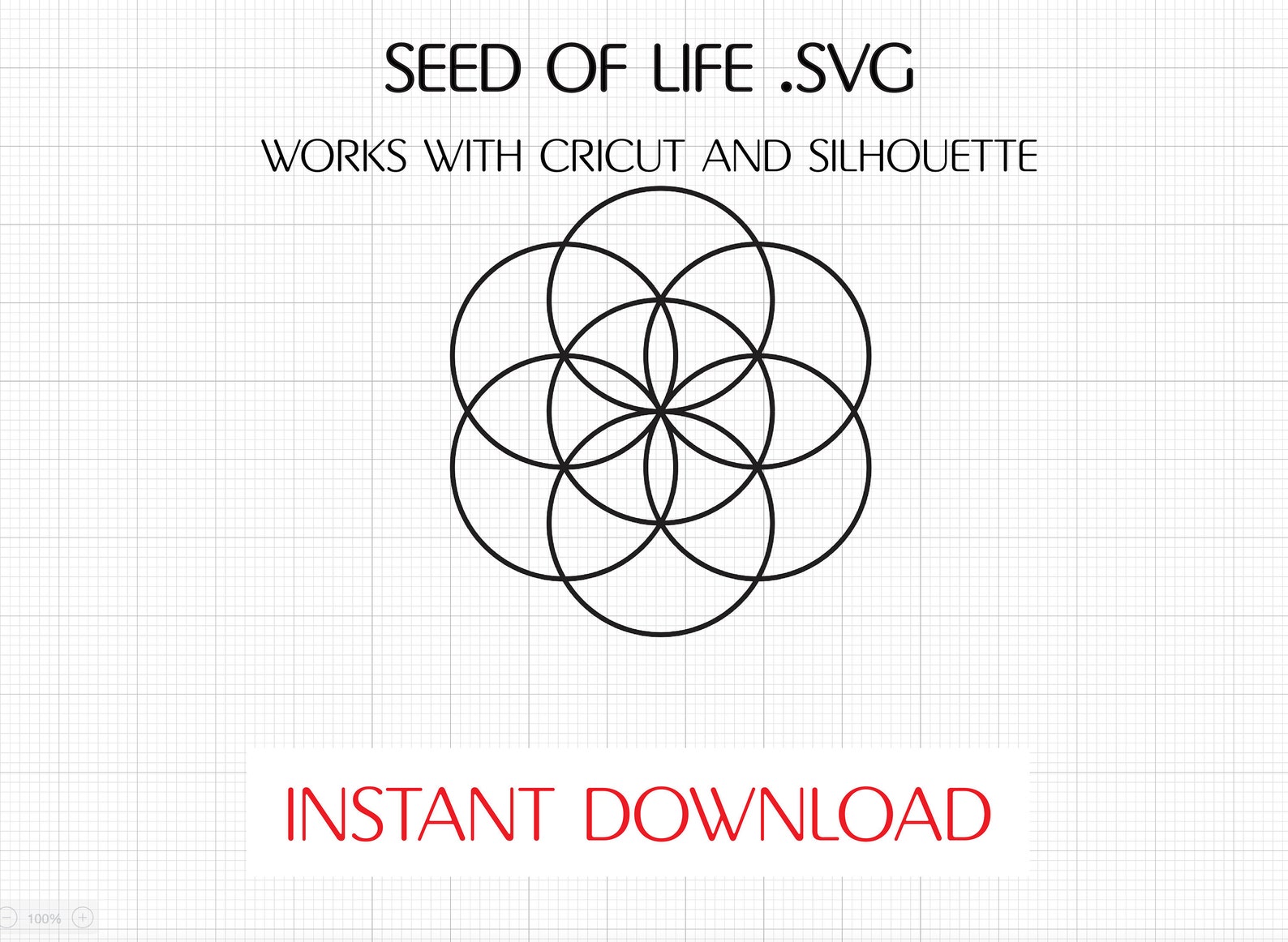 Seed of Life SVG - Cricut, Silhouette, Cut File Image, .svg - Etsy