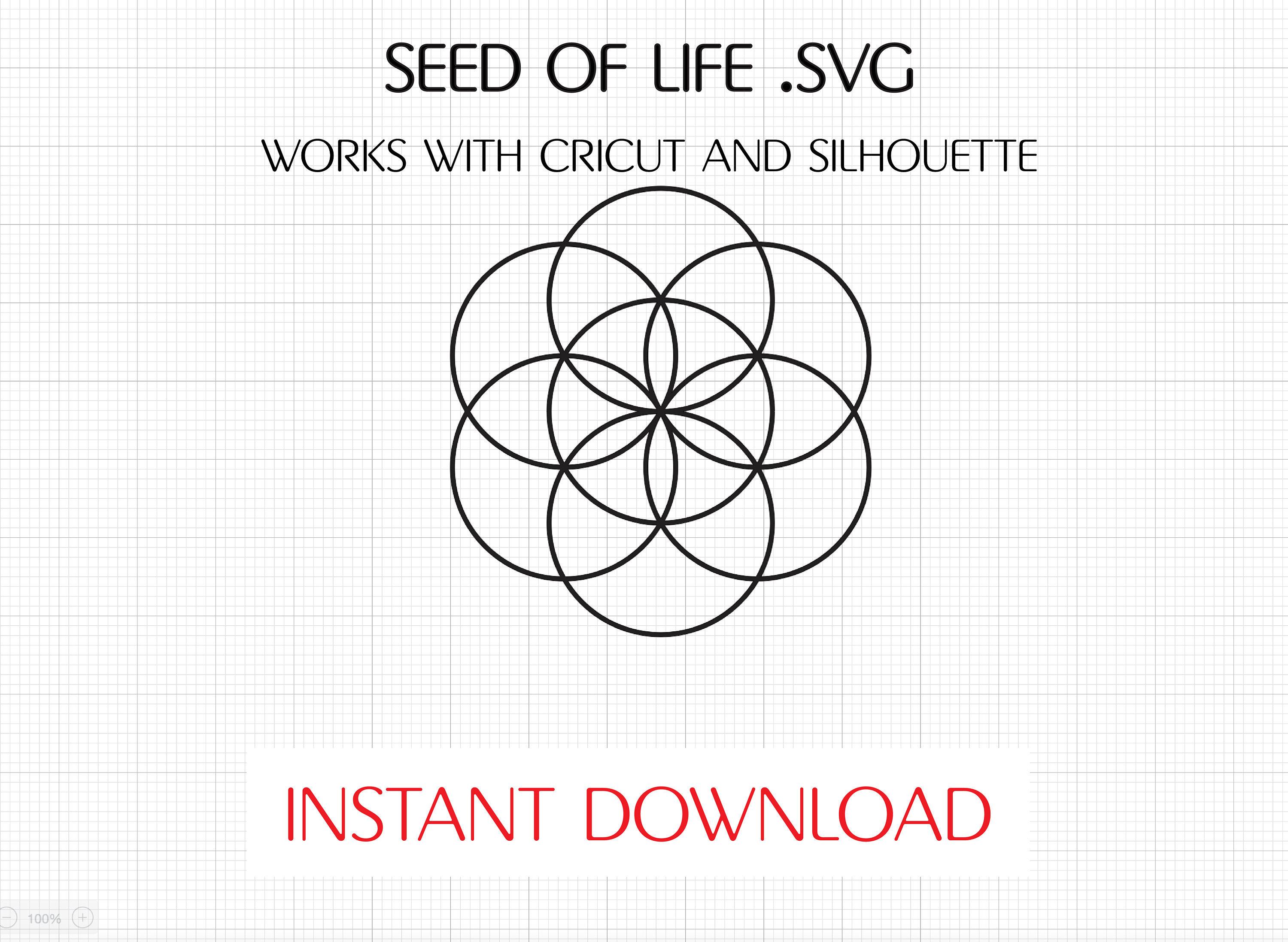 Seed of Life SVG - Cricut, Silhouette, Cut File Image, .svg - Etsy ...