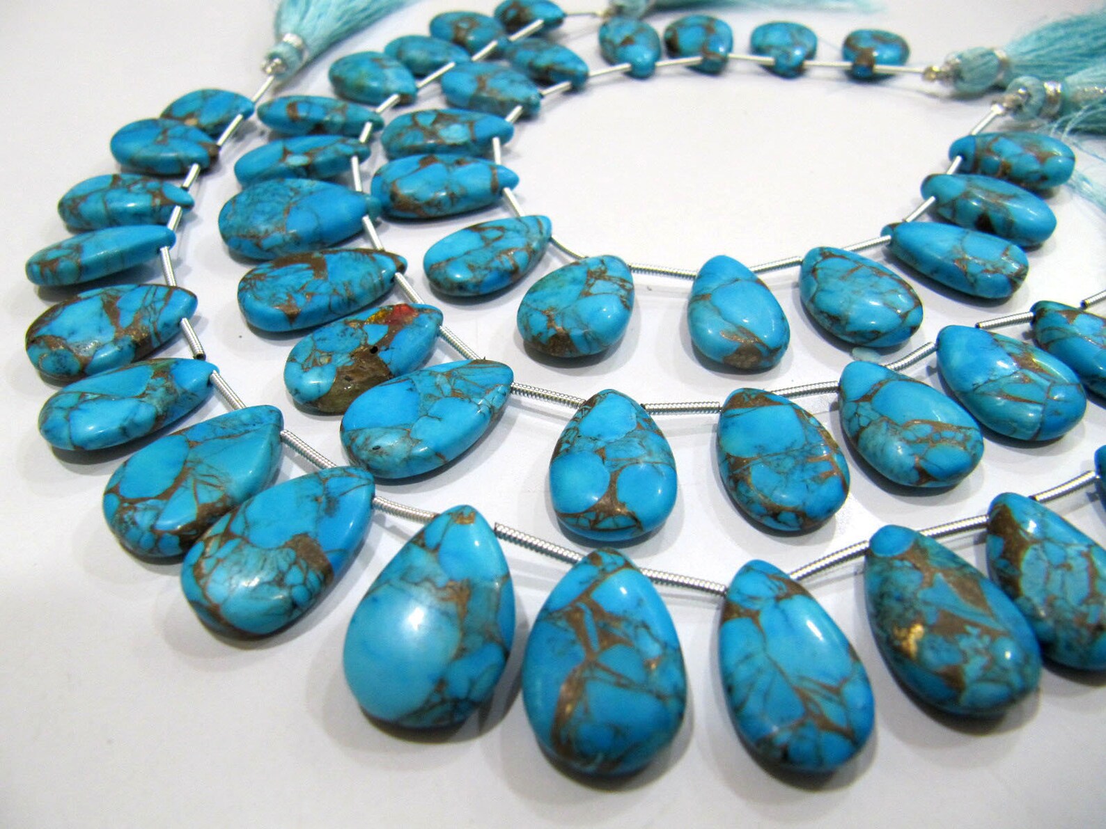 Sky Blue Oyster Turquoise Pear Shape Smooth Plain Size 10x16 - Etsy