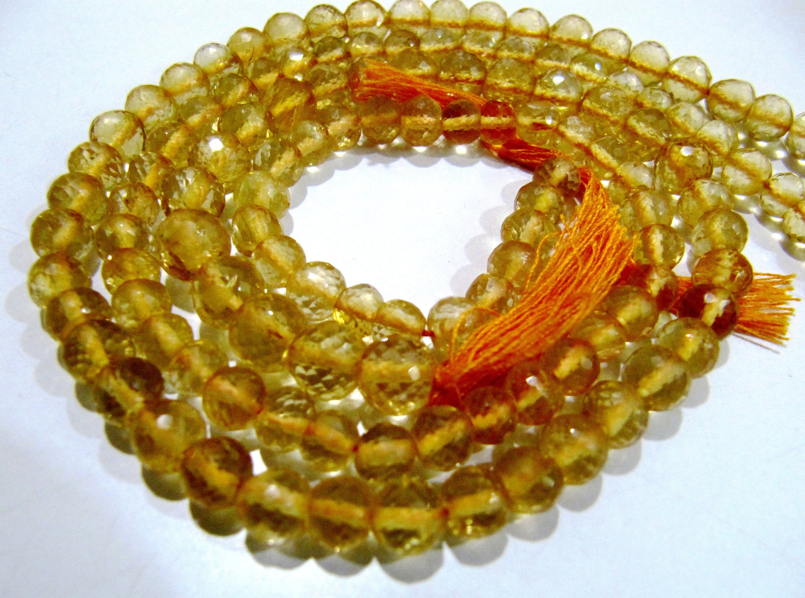 High Quality Genuine Citrine Faceted Round Beads / Natural Citrine ...