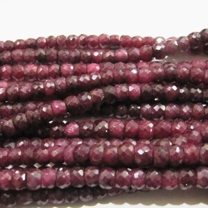 Big Size Ruby Beads 10 Pieces, Rondelle Micro Faceted Sizes Available ...