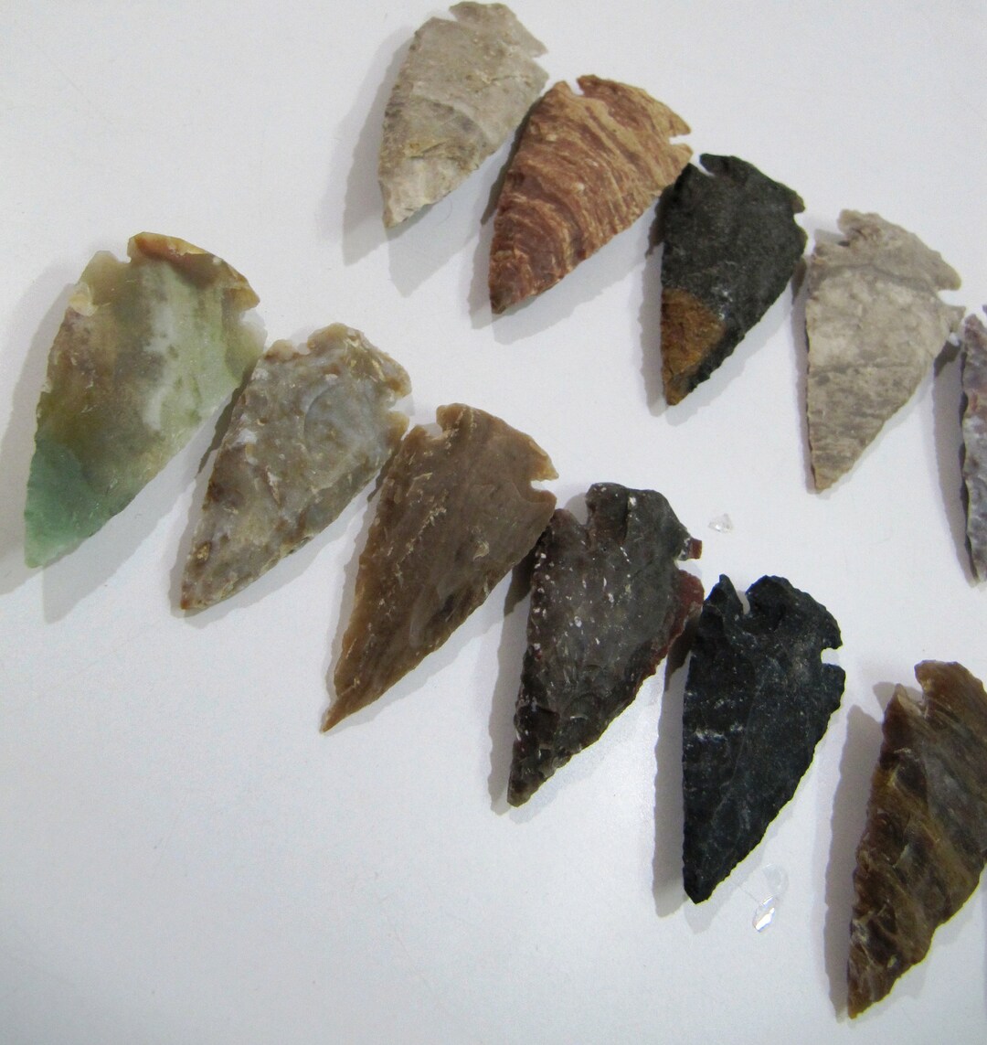 5 Pcs Natural Jasper Arrowheads: Arts, Crafts, Jewelry Design (2-2.5 ...