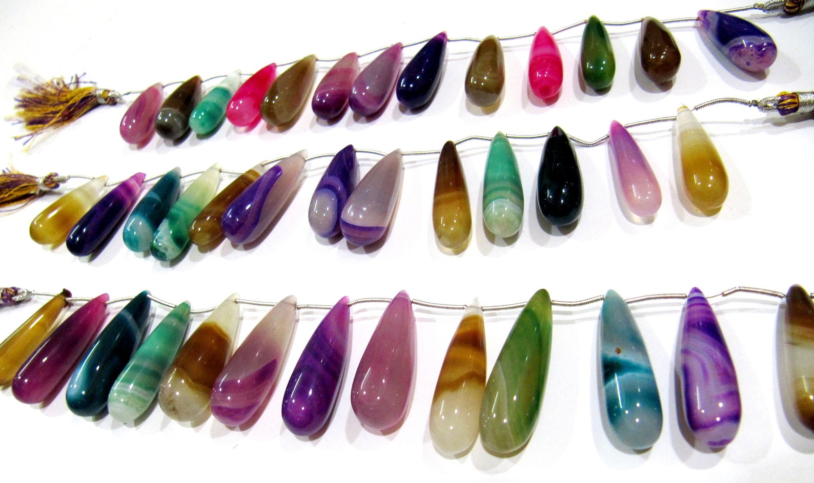 Natural Multi Color Chalcedony Tear Drop Plain Smooth 1 to 2 - Etsy