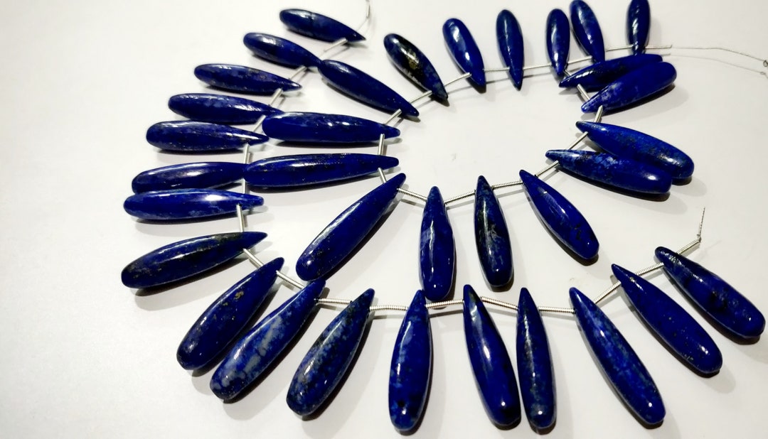Lapis Lazuli Teardrop Beads: 8-inch Strand, 1-inch Gemstone Beads - Etsy