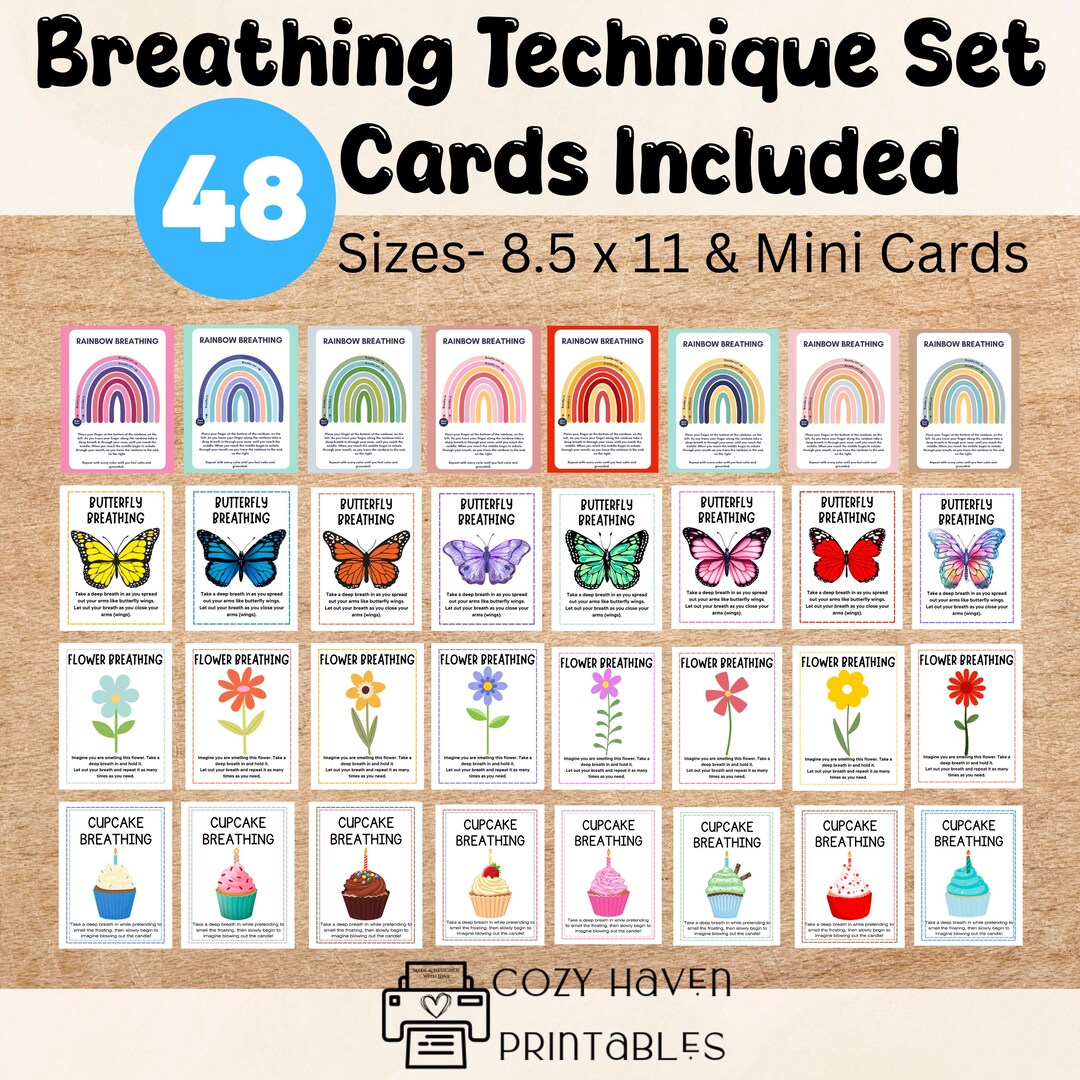 Printable Breathing Cards for Kids Mindfulness & Calm Down Corner ...