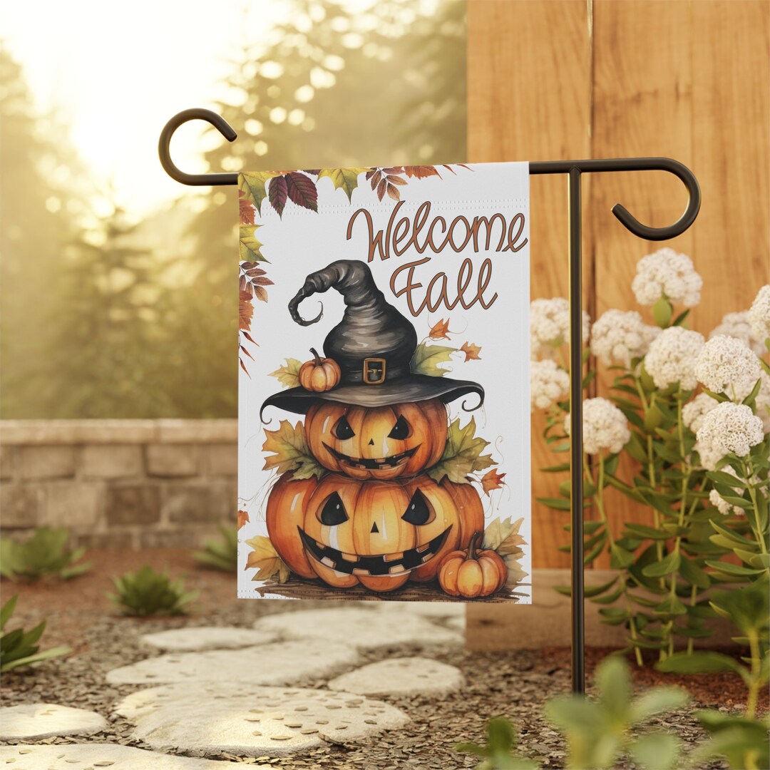 Fall Garden Flag,happy Fall Garden Flag,pumpkin Garden Flag,garden Flag ...