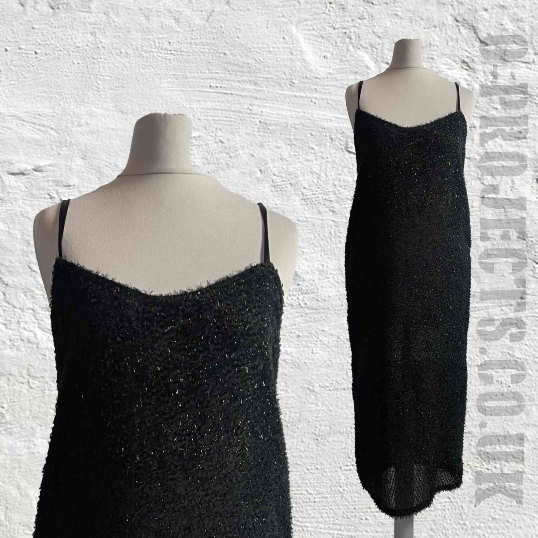 1980's Chelsea Girl Black Textured furry - Etsy