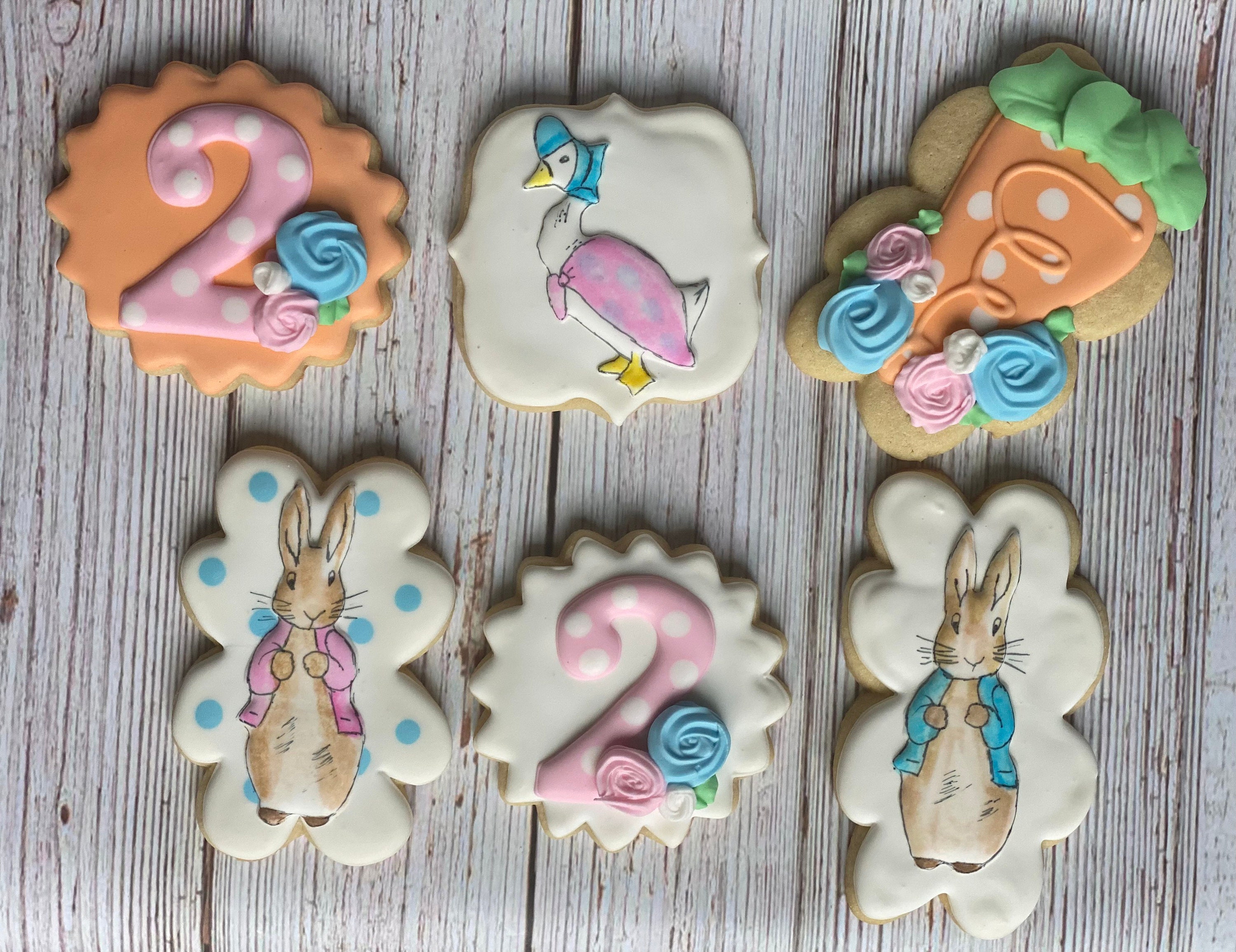 Rabbit and Goose Peter Rabbit Cookies Carrot Cookies | Etsy