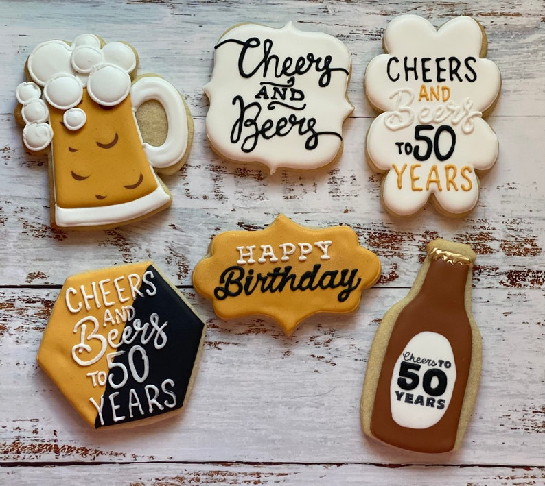 50th Birthday Cookies - Etsy
