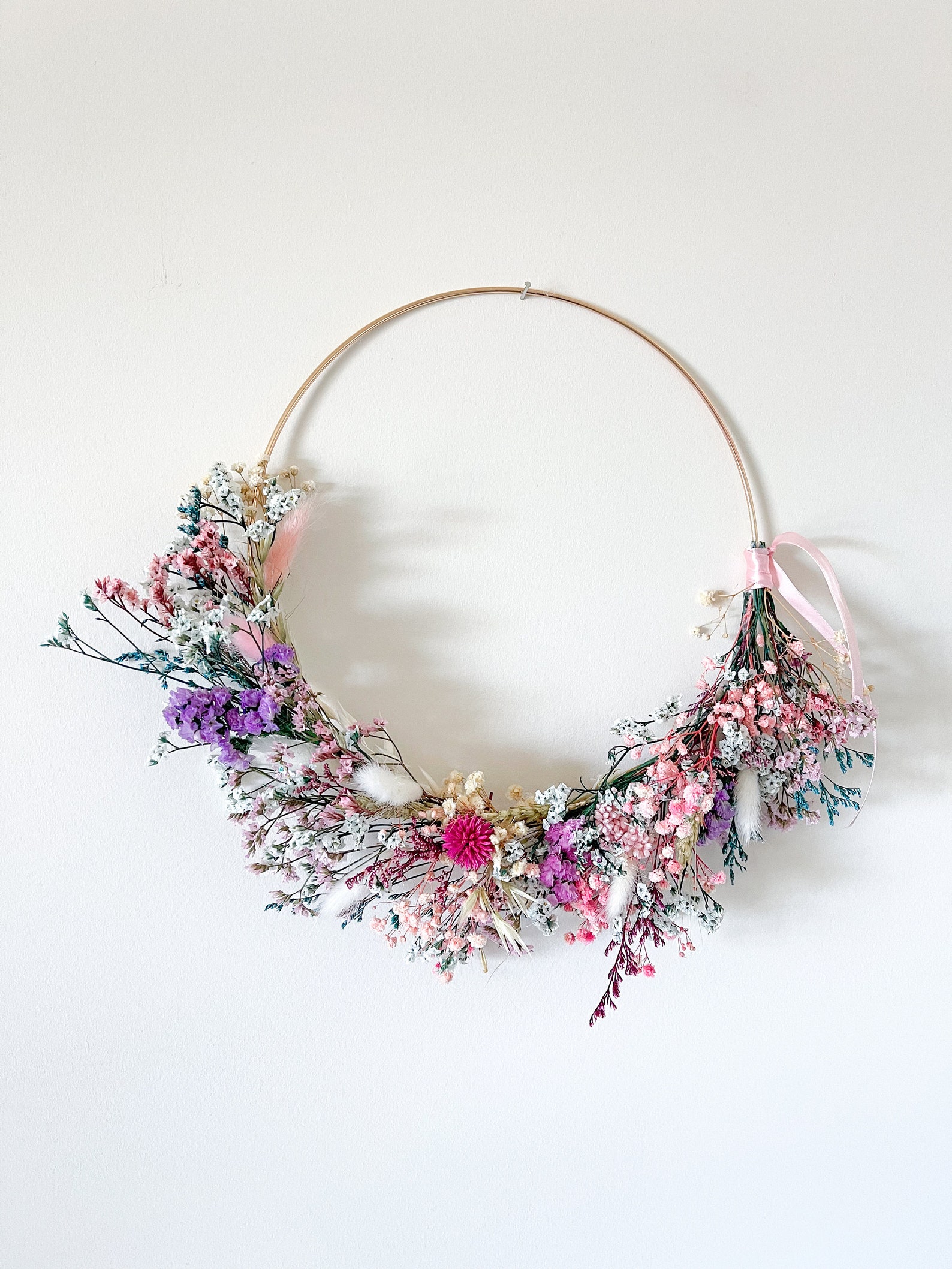 Natural 10 Boho Natural Floral Dried Flowers Hoop - Etsy