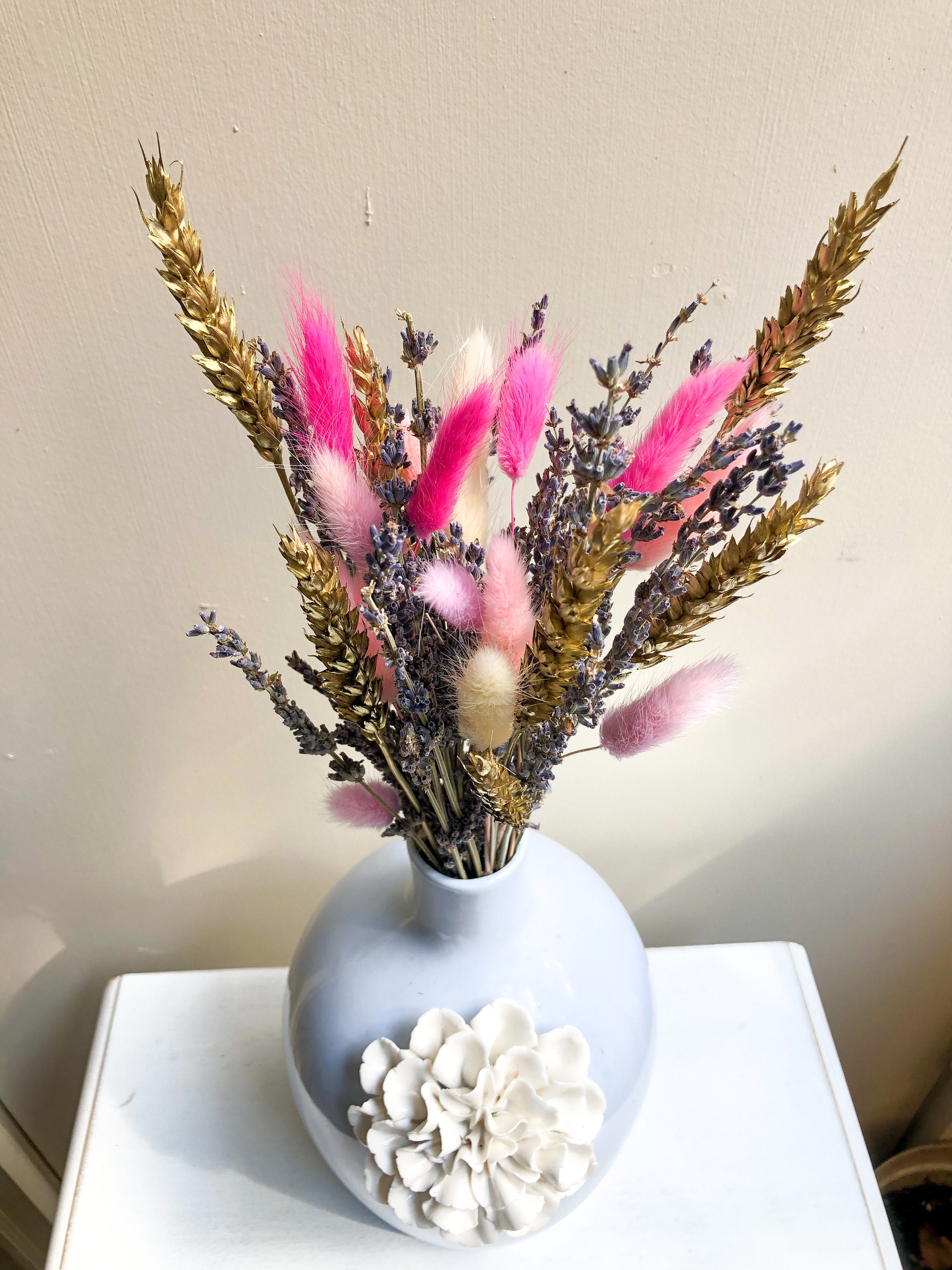 Gold Dried Lavender Bouquet for a Gold Vase 24K Gold Bouquet - Etsy