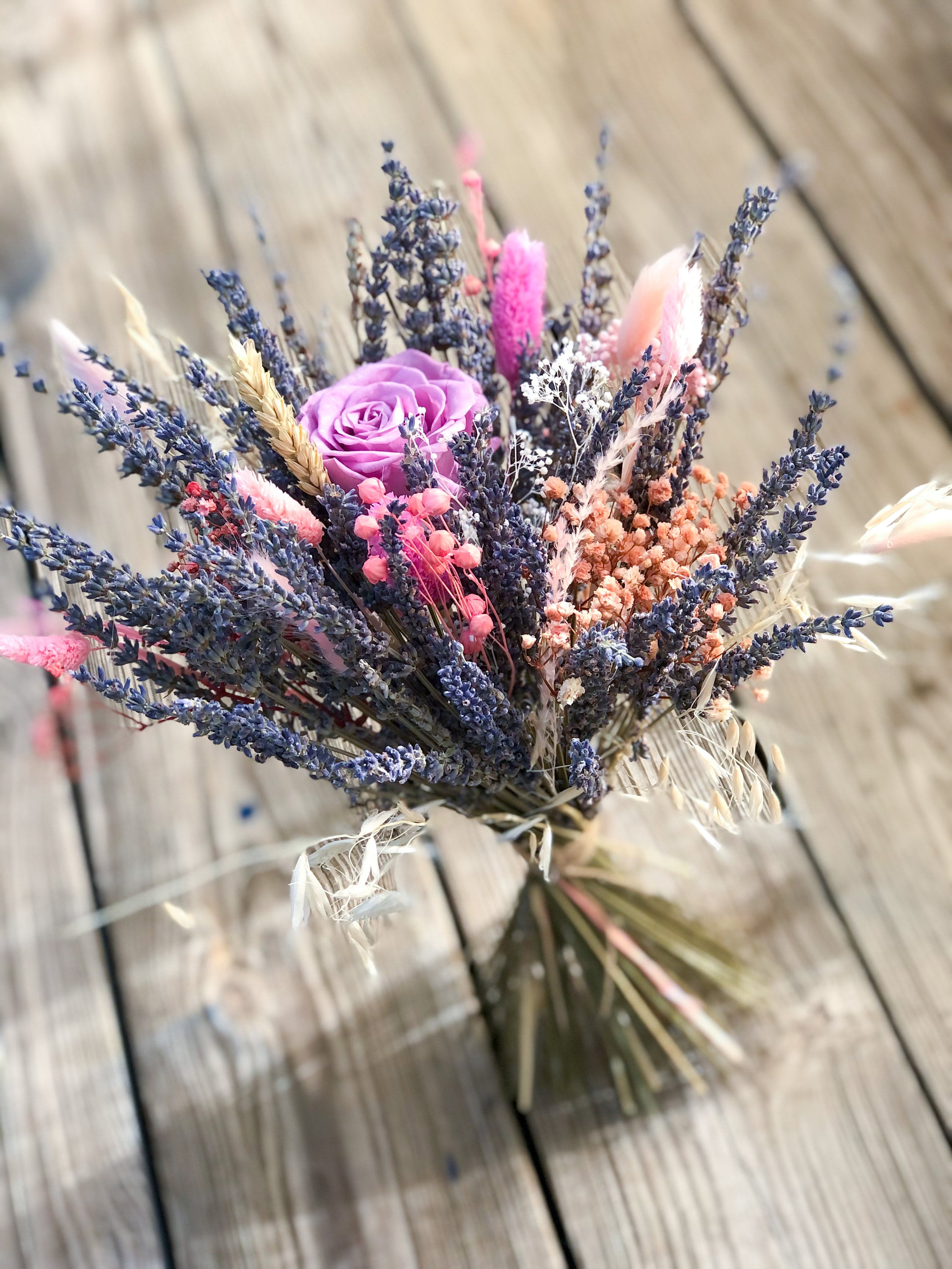Ramo de lavanda seca mediana Floral seco Ramo de boda | Etsy