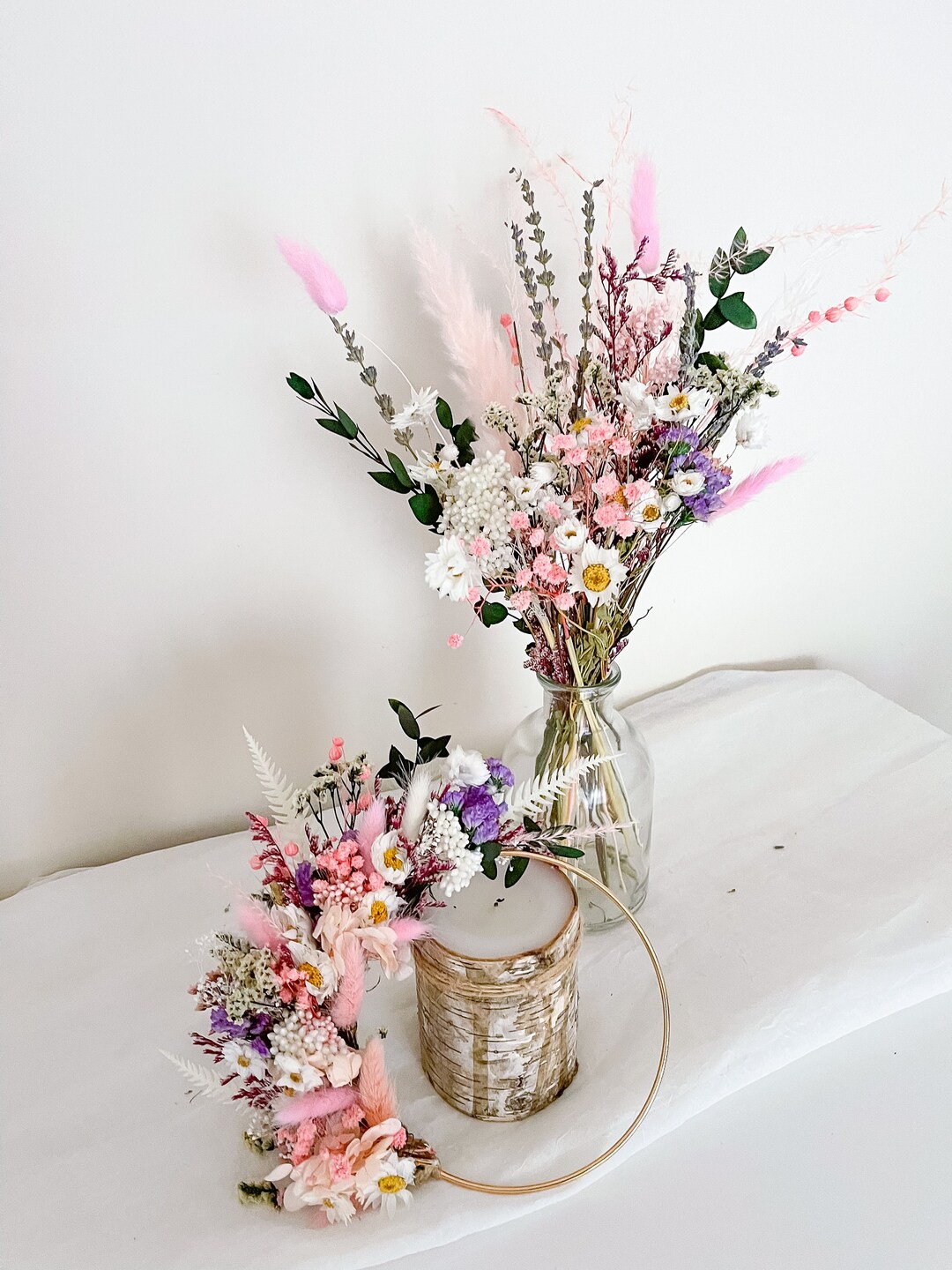 Romantic Flowers Dried Natural Arrangement ,colorful Long Lasting ...