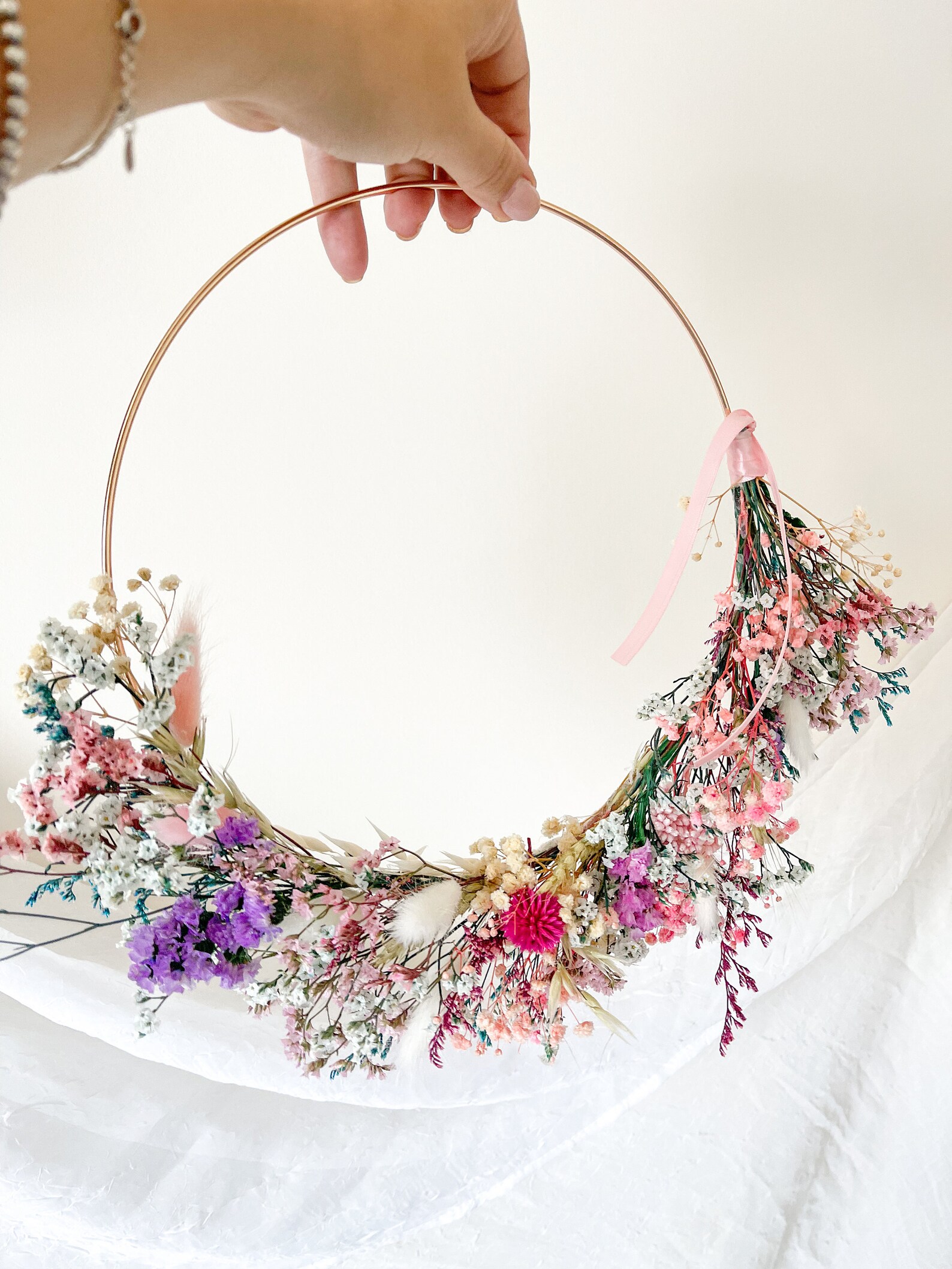 Natural 10 Boho Natural Floral Dried Flowers Hoop - Etsy