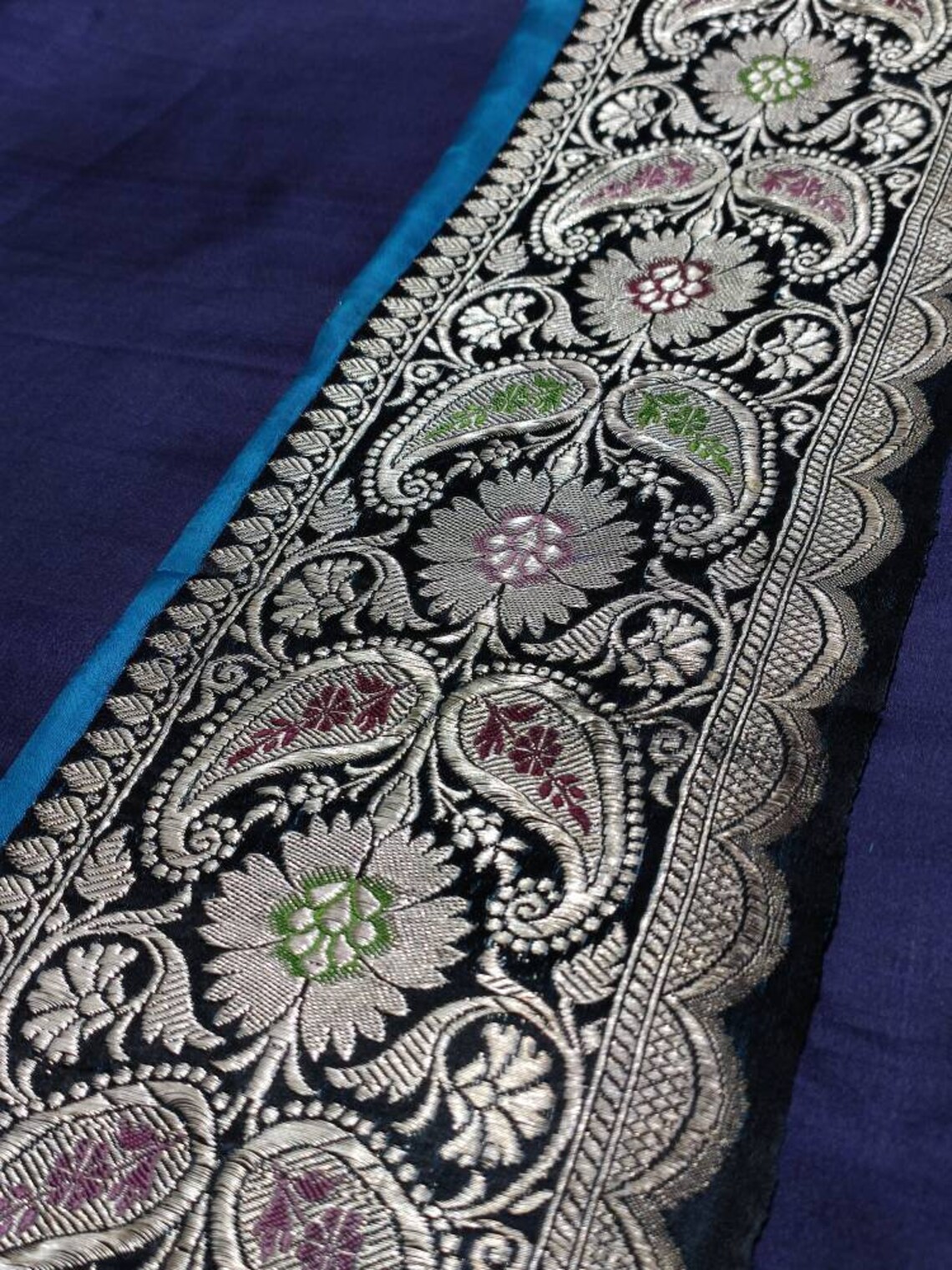 Vintage Banarasi Brocade Saree Border Brocade Trim Craft | Etsy