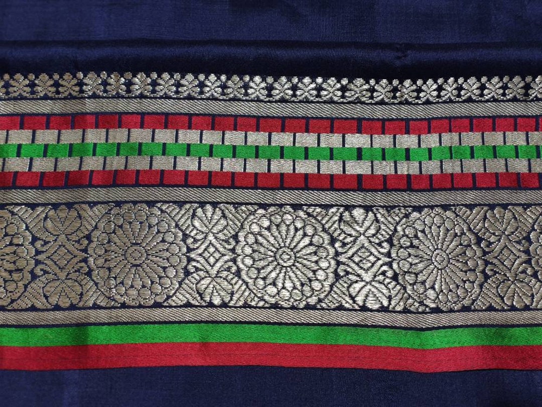 Vintage Banarasi Brocade Saree Border, Brocade Trim Craft Ribbon ...