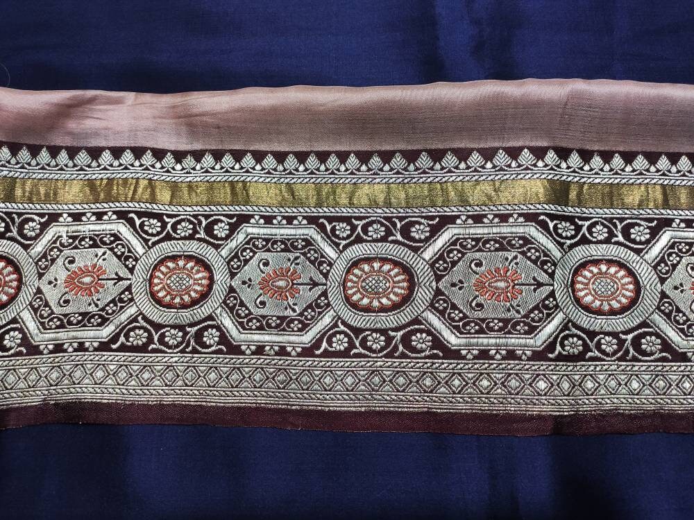 Vintage Banarasi Brocade Saree Border Brocade Trim Craft - Etsy