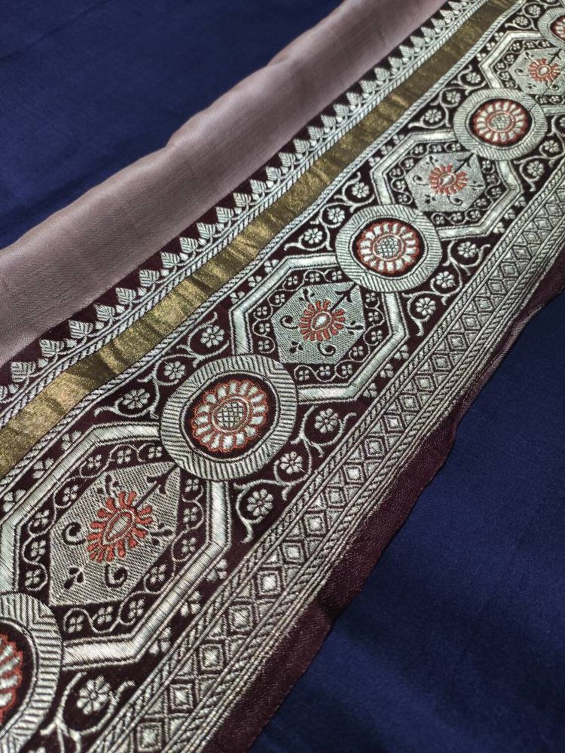 Vintage Banarasi Brocade Saree Border Brocade Trim Craft - Etsy