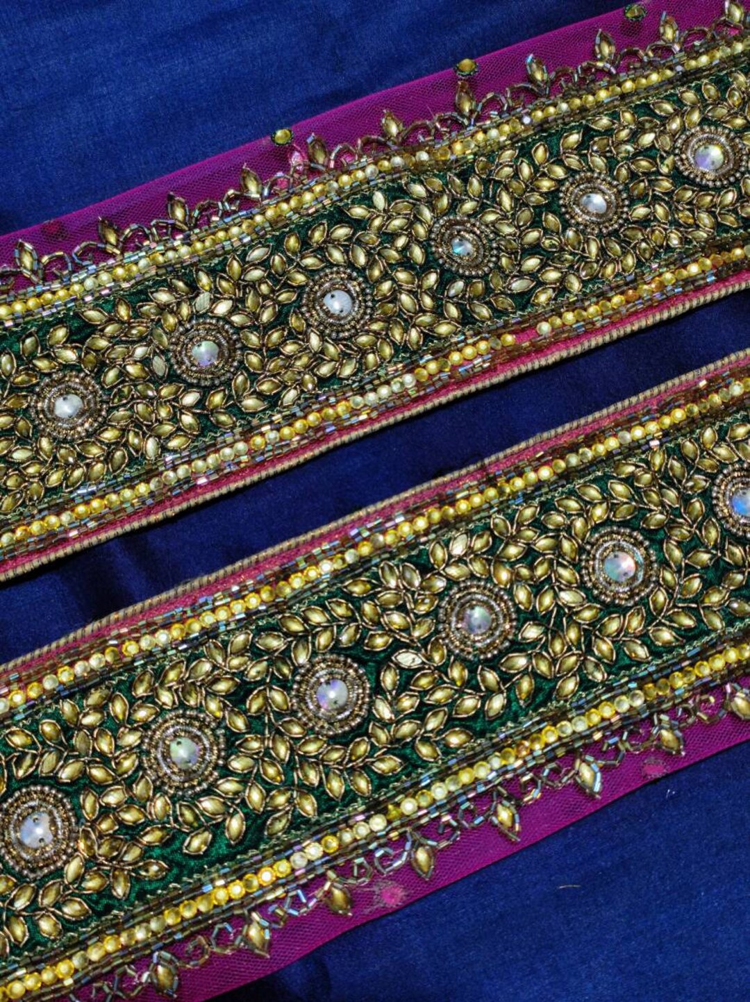 Vintage Sari Border: Embroidered Indian Trim With Sequins, 3.25" - Etsy