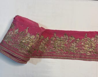 Vintage Saree Border Craft Decor Vintage Sari Trims Indian Sari Border Designer Embroidery ...