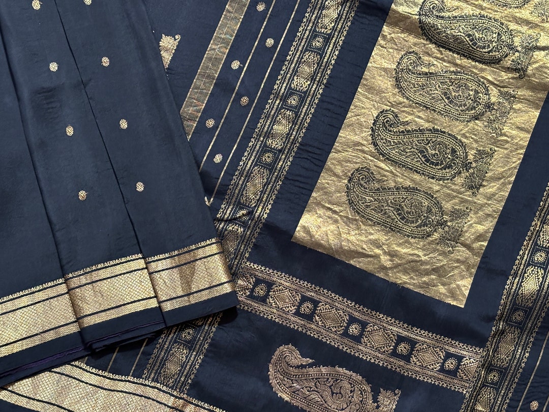 Vintage Pure Silk Saree Paithani Hand Embroidery Handloom Saree Wedding ...