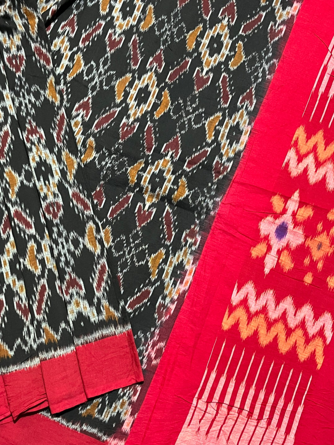 Vintage Indian Patola Dupatta Long Sarong Wrap Traditional Ethnic Scarf ...