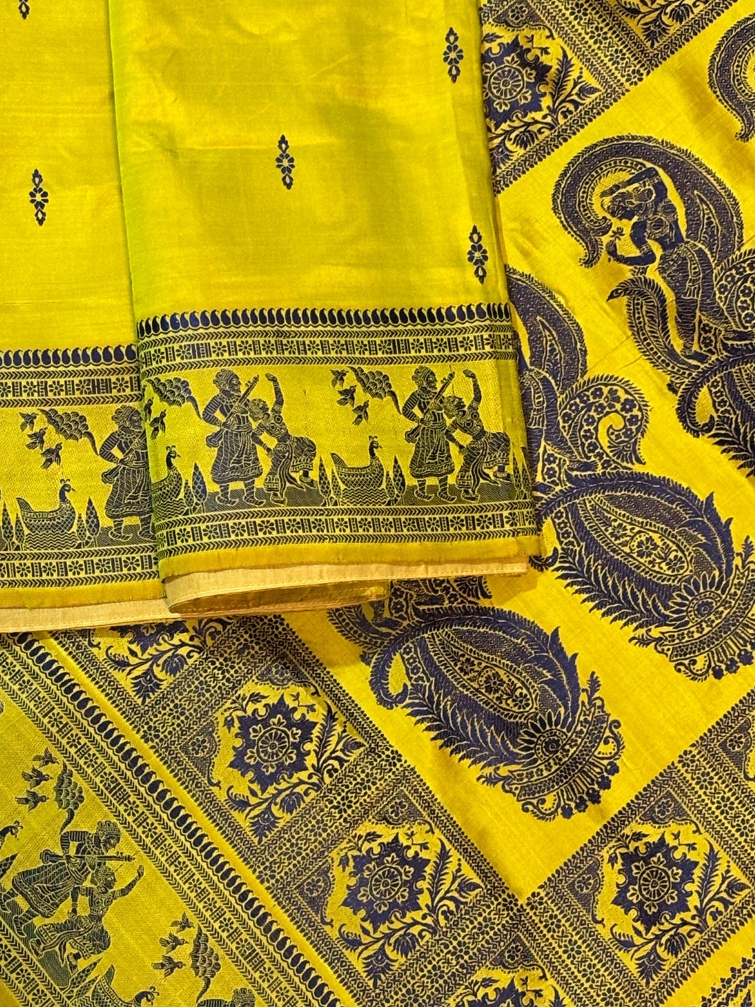 Vintage Pure Silk Saree Baluchari Hand Embroidery Handloom Saree ...