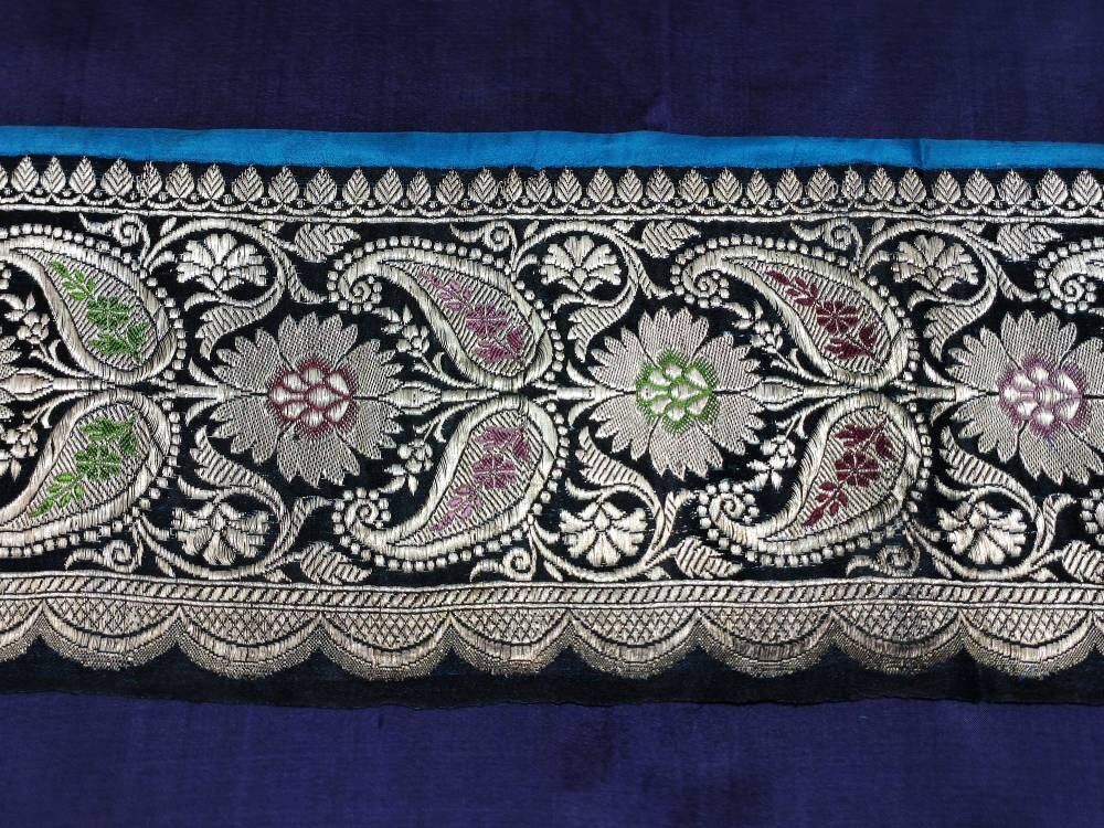 Vintage Banarasi Brocade Saree Border Brocade Trim Craft - Etsy