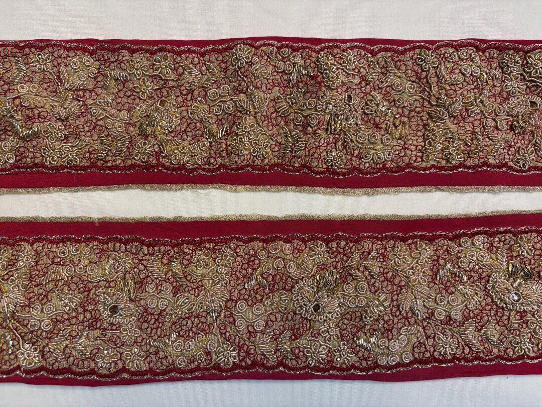 Vintage Saree Border Craft Decor Vintage Sari Trims Indian Sari Border ...