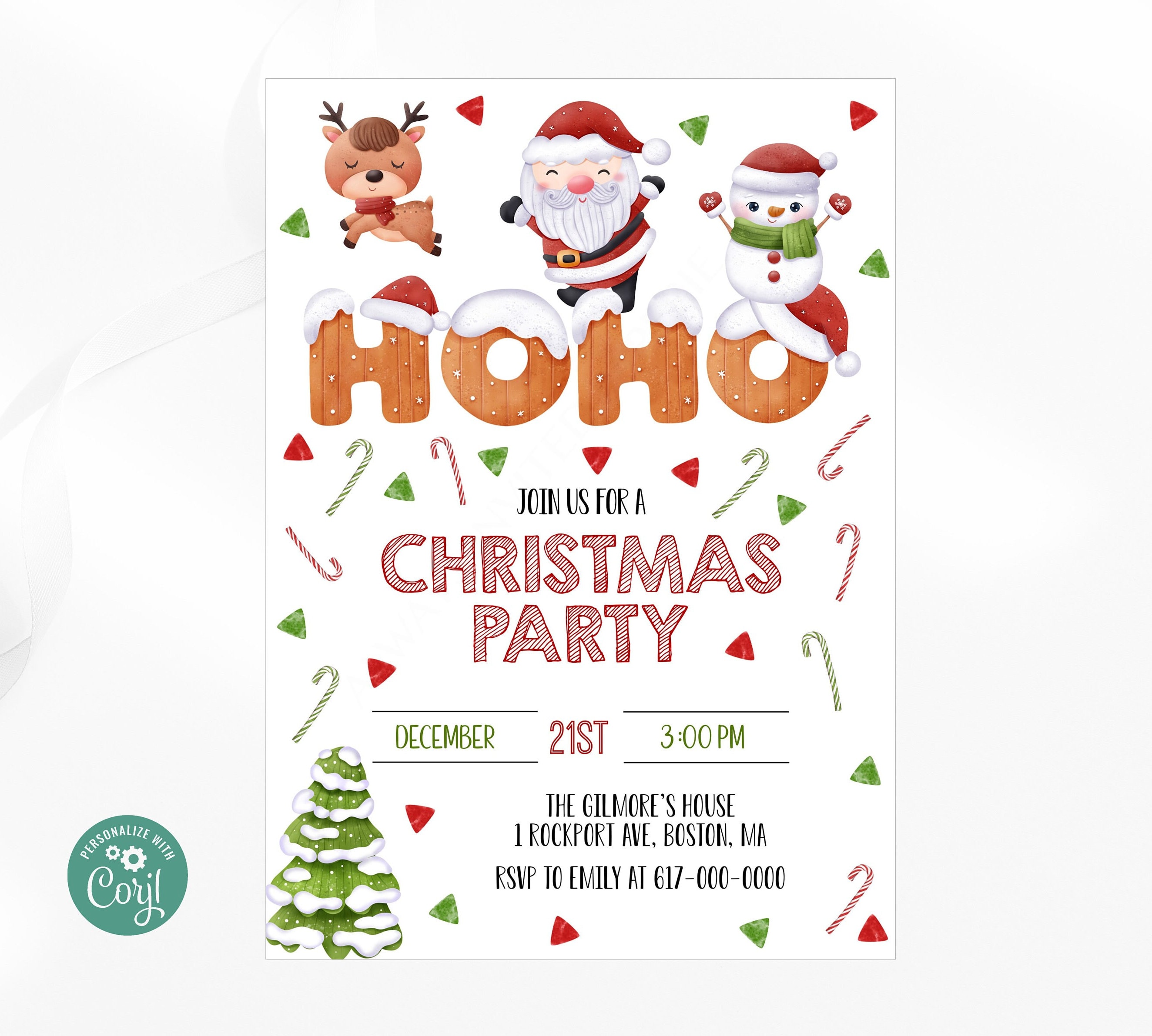 Kids Christmas Party Invitations