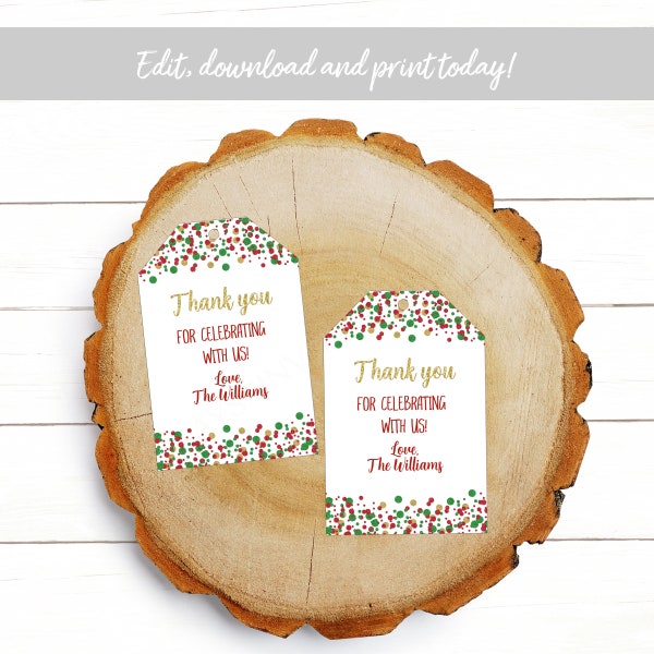 Red Gift Tags - Etsy