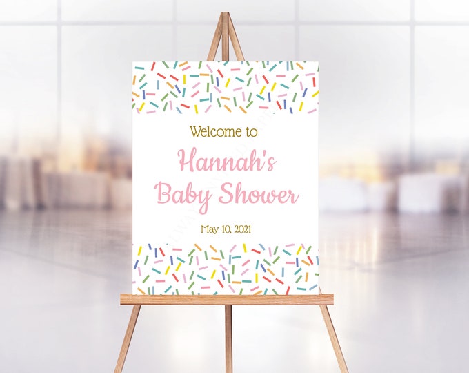Sprinkles Welcome Sign, Baby Sprinkle Welcome Sign, Instant Download ...