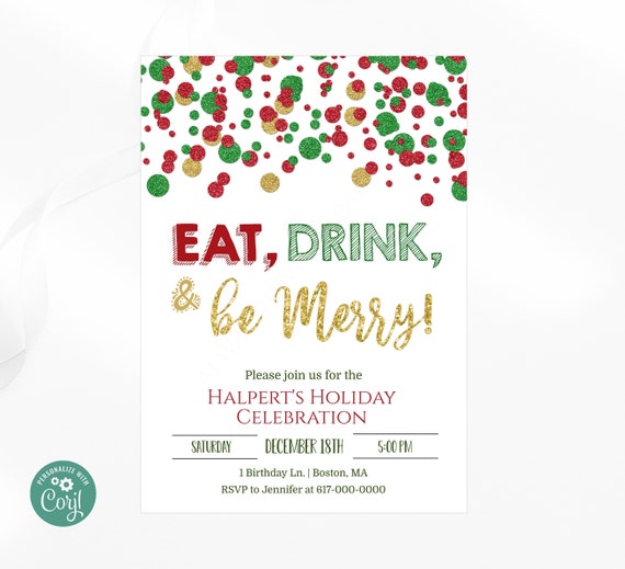 Eat Drink And Be Merry Invitation